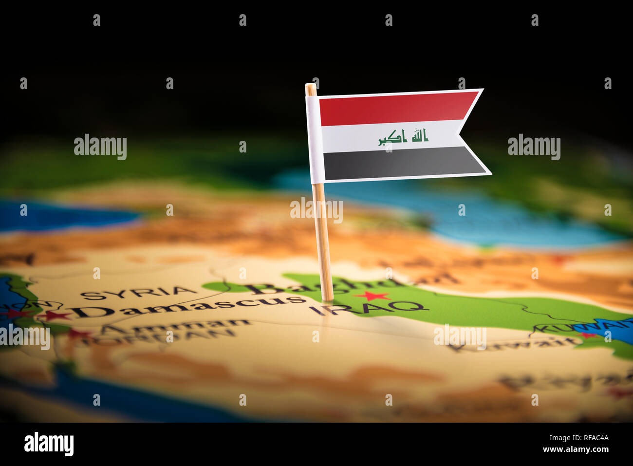 Iraqi flag map hi-res stock photography and images - Alamy