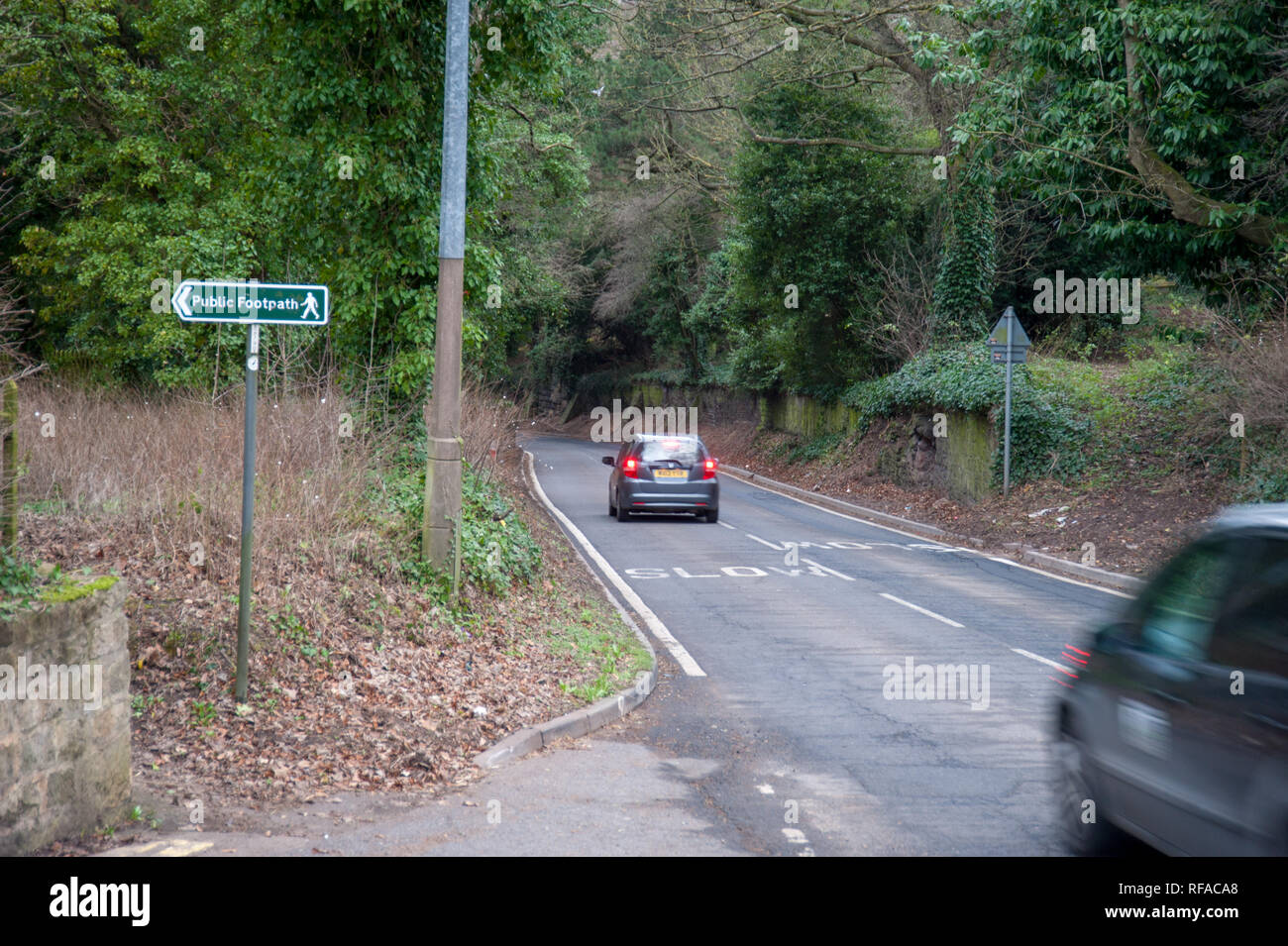 Traffic in a rural English Village Stock Photo - Alamy