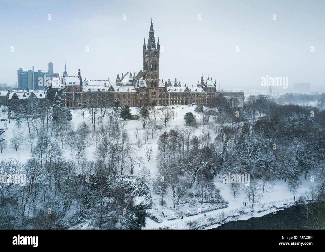 Glasgow university snow hi-res stock photography and images - Alamy