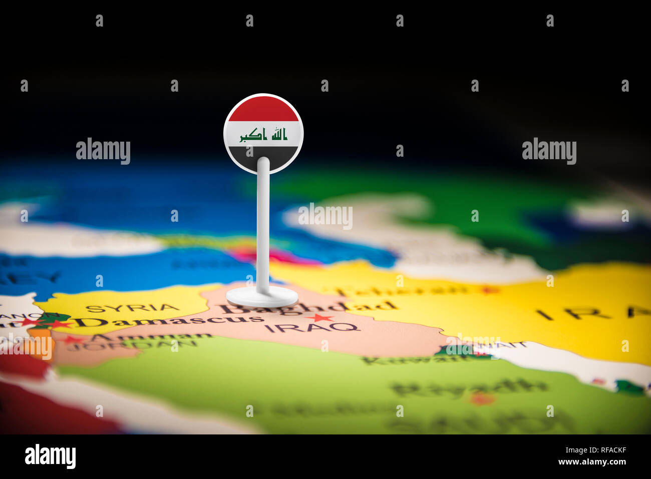 Iraqi flag map hi-res stock photography and images - Alamy
