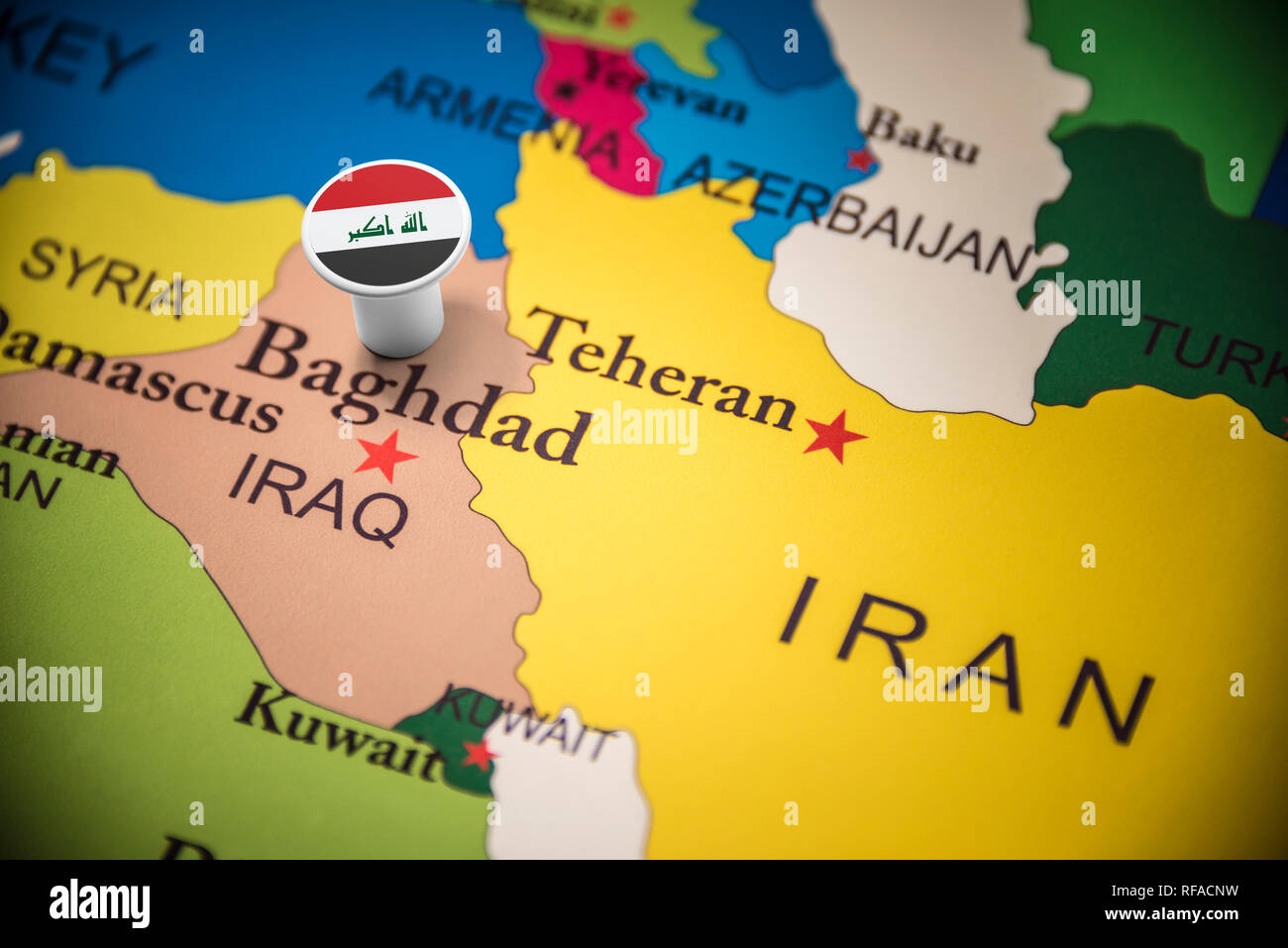 Iraqi flag map hi-res stock photography and images - Alamy