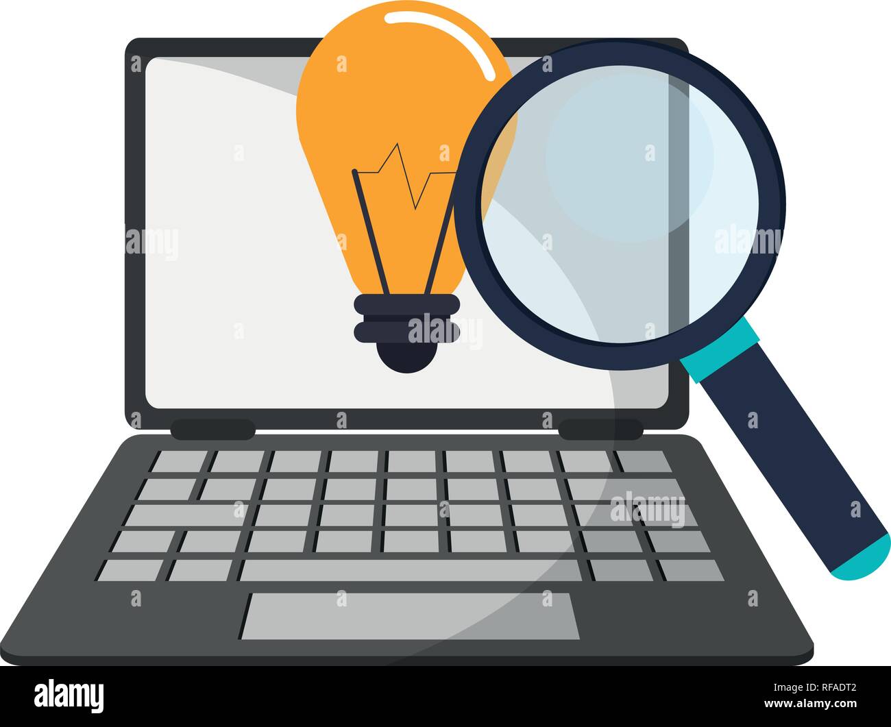 Light bulb pc keyboard Stock Vector Images - Alamy