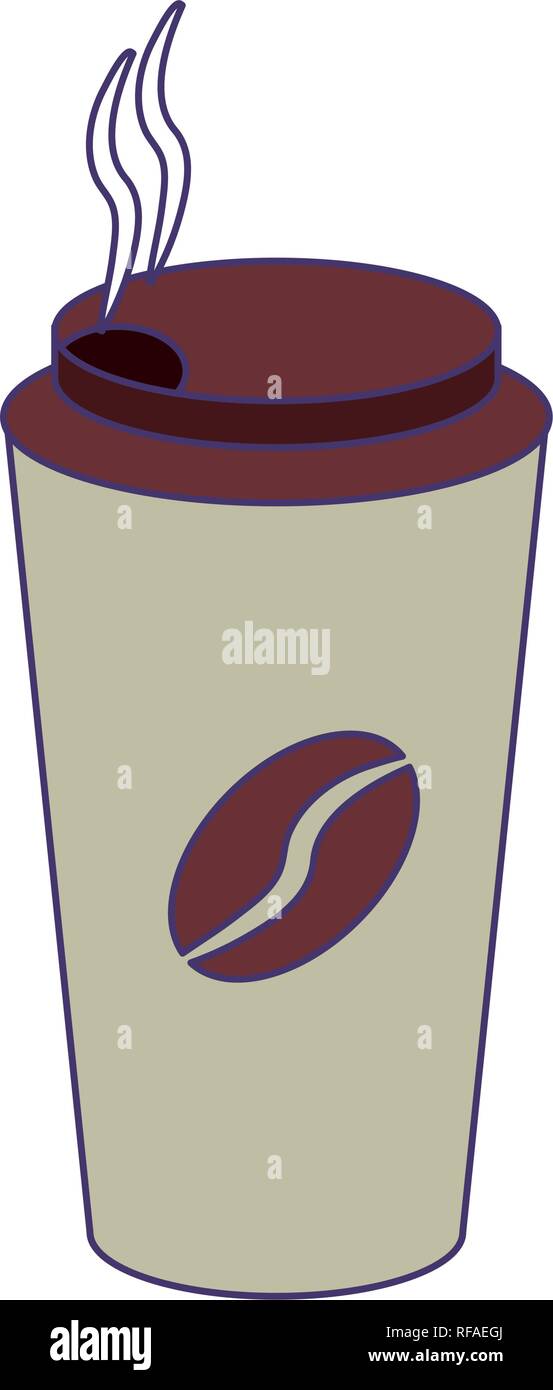 Coffee to go cup blue lines Stock Vector Image & Art - Alamy