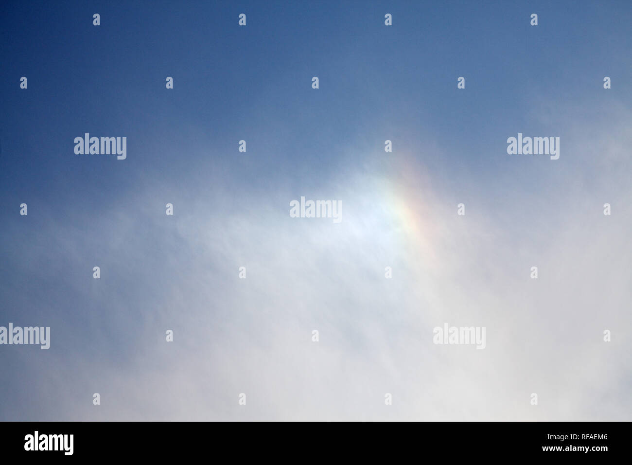 Sun dog over the New Forest National Park Hampshire England UK. Sun ...