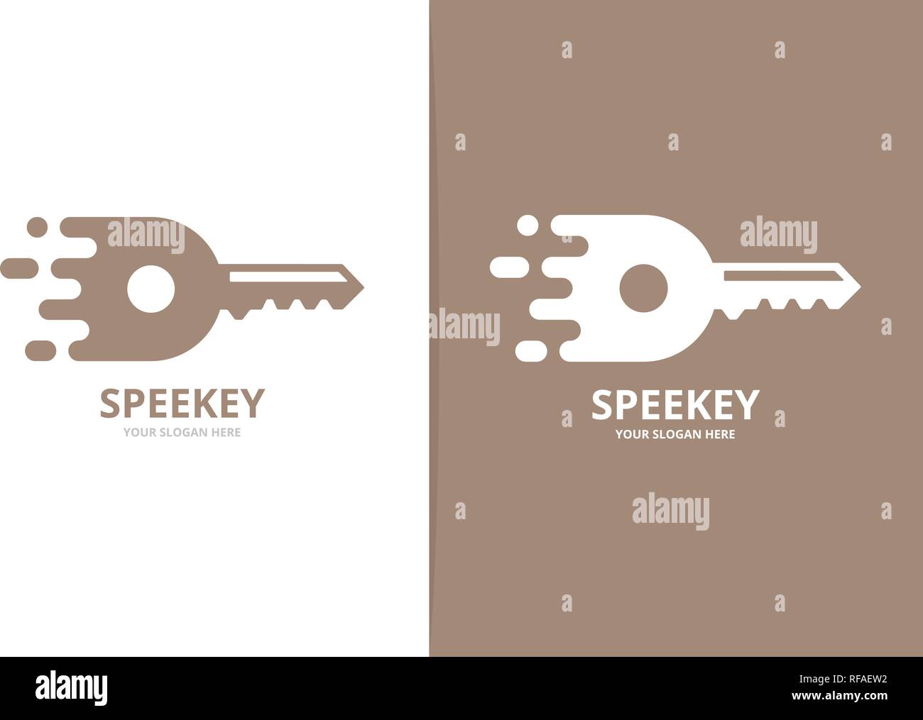 Vector fast key logo combination. Speed symbol or icon. Unique house ...