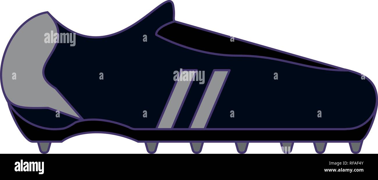 soccer boot footwear blue lines Stock Vector Image & Art - Alamy