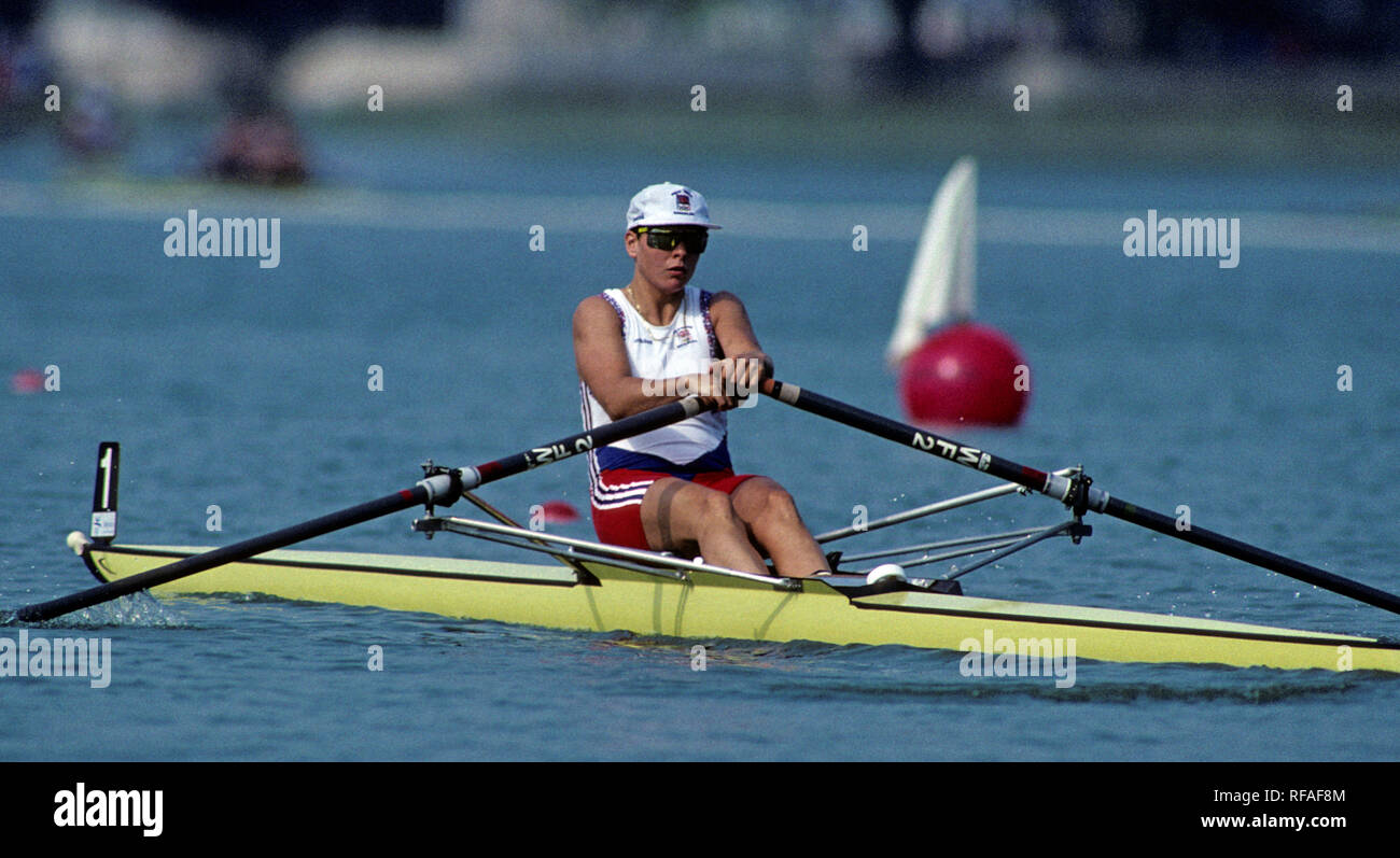 Tish reid 1992 olympic rowing regatta lake banyoles hi-res stock ...