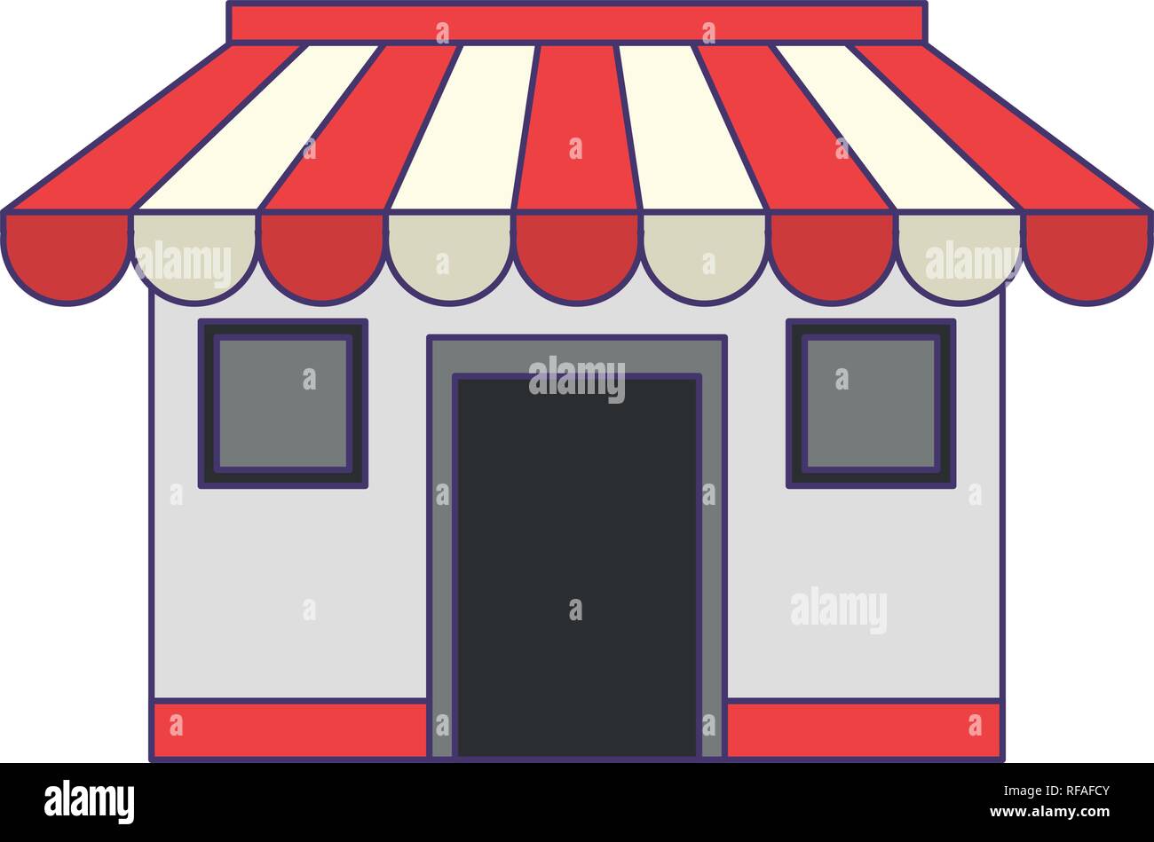 Black building blue windows Stock Vector Images - Alamy