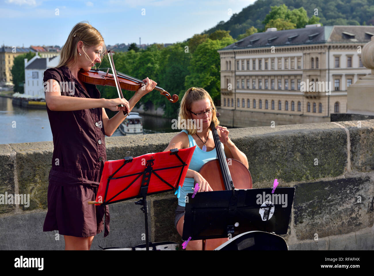 Prague buskers hi-res stock photography and images - Alamy