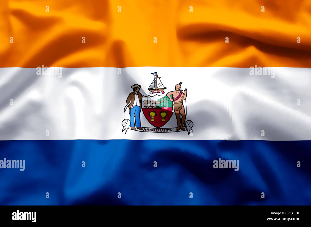Albany New York stylish waving and closeup flag illustration. Perfect ...