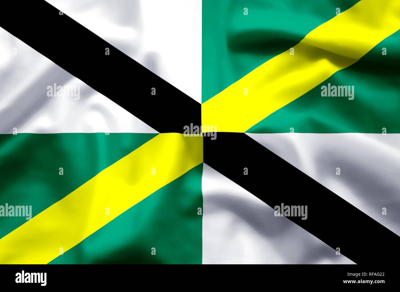 Monterey California stylish waving and closeup flag illustration ...