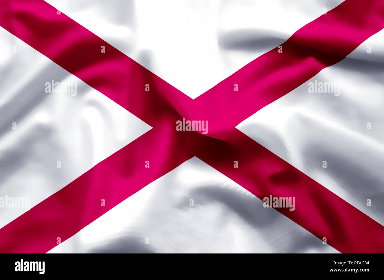 Alabama stylish waving and closeup flag illustration. Perfect for ...