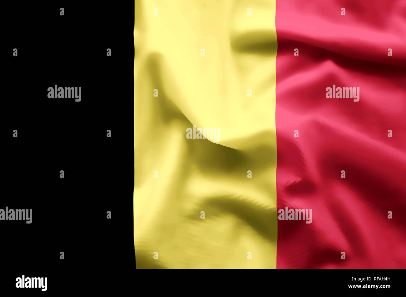 Belgium stylish waving and closeup flag illustration. Perfect for ...