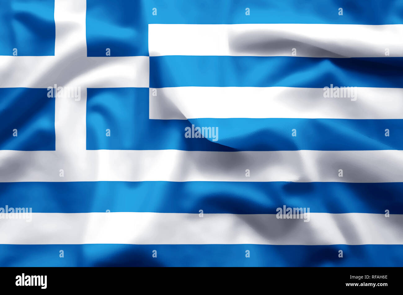 Greece stylish waving and closeup flag illustration. Perfect for ...