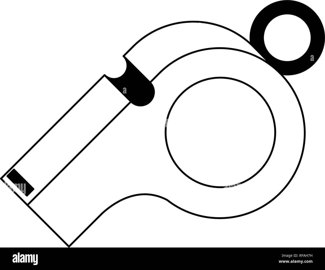 whistle game sport in black and white Stock Vector Image & Art - Alamy