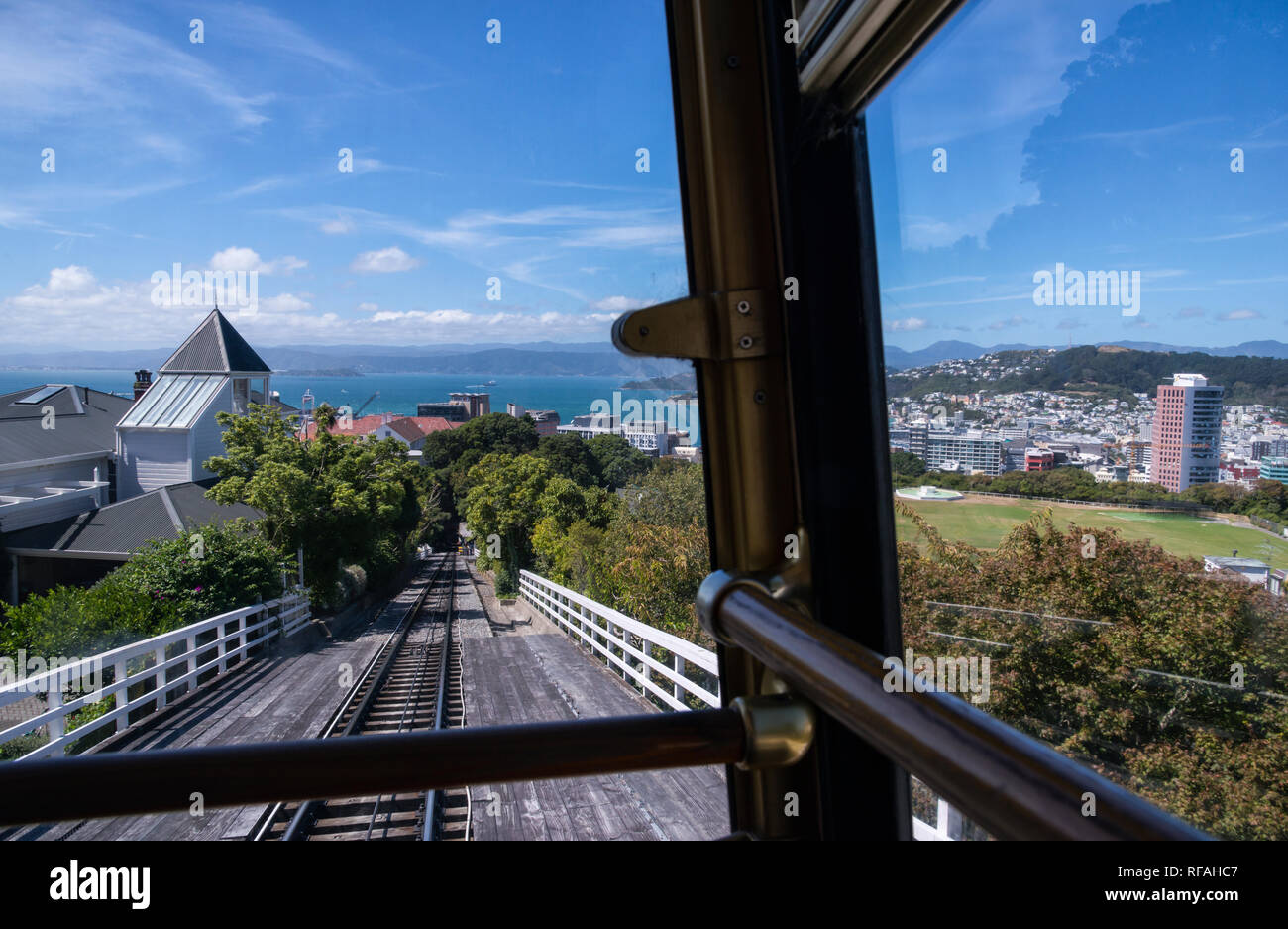 The funicular, a Wellington Cable Car, provides a scenic journey from ...