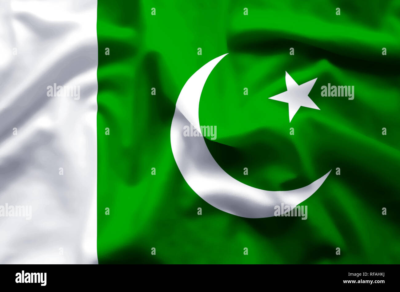 Pakistan stylish waving and closeup flag illustration. Perfect for ...