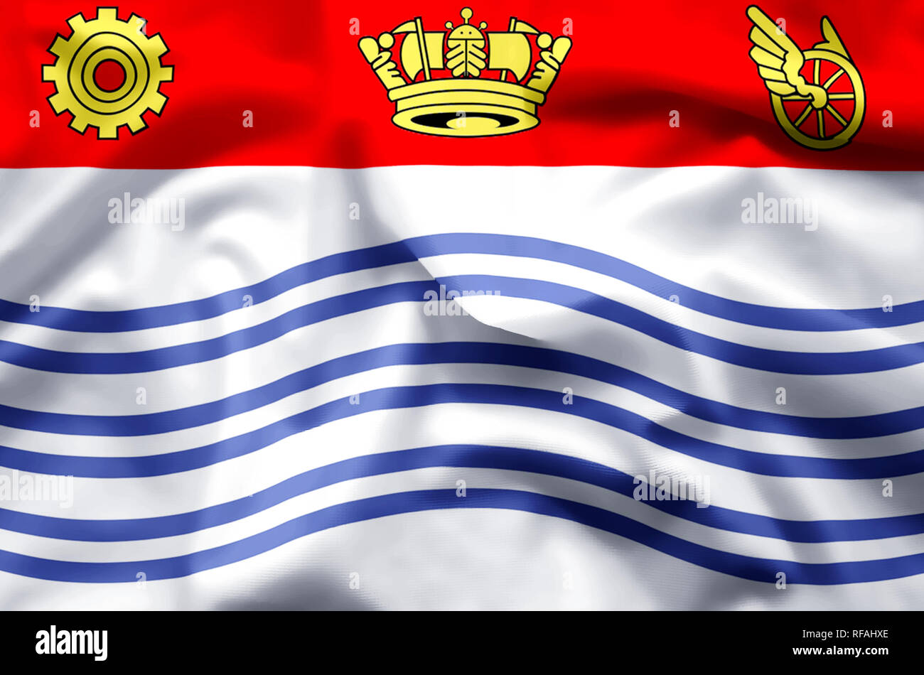 Flag Of Barrie stylish waving and closeup flag illustration. Perfect ...