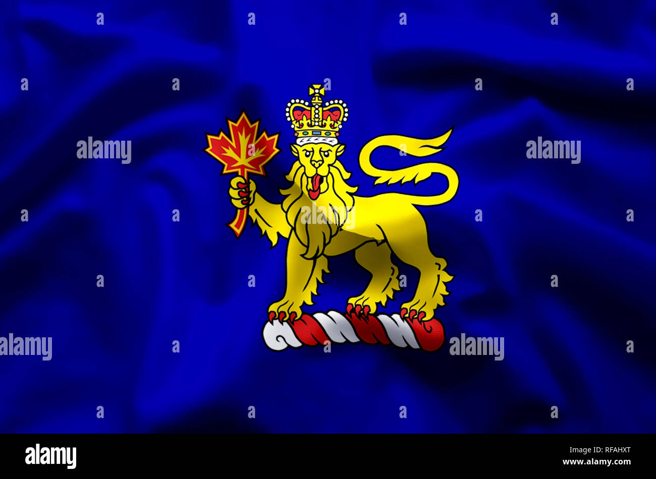 Governor-General Of Canada stylish waving and closeup flag illustration ...