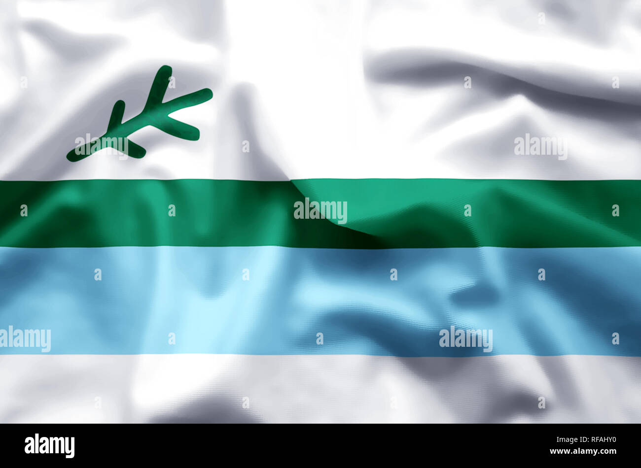Labrador stylish waving and closeup flag illustration. Perfect for ...