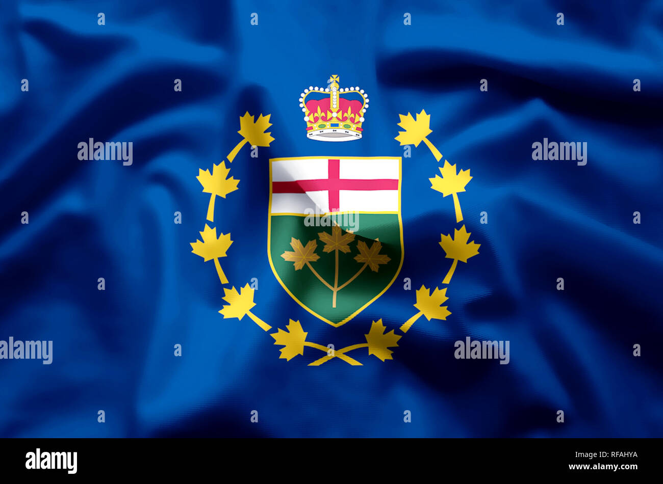 Lieutenant-Governor Of Ontario stylish waving and closeup flag ...