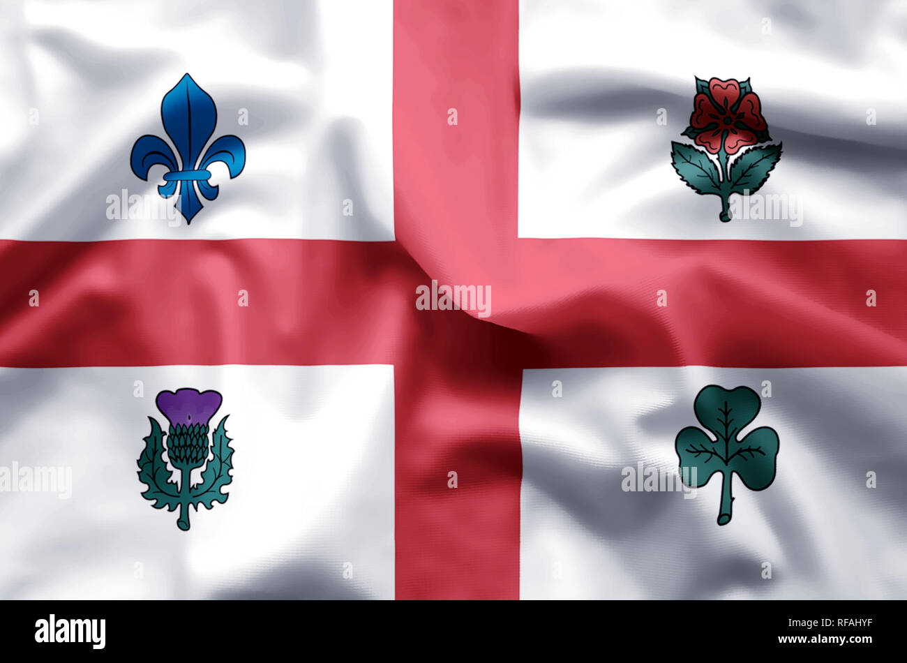 Montreal stylish waving and closeup flag illustration. Perfect for ...