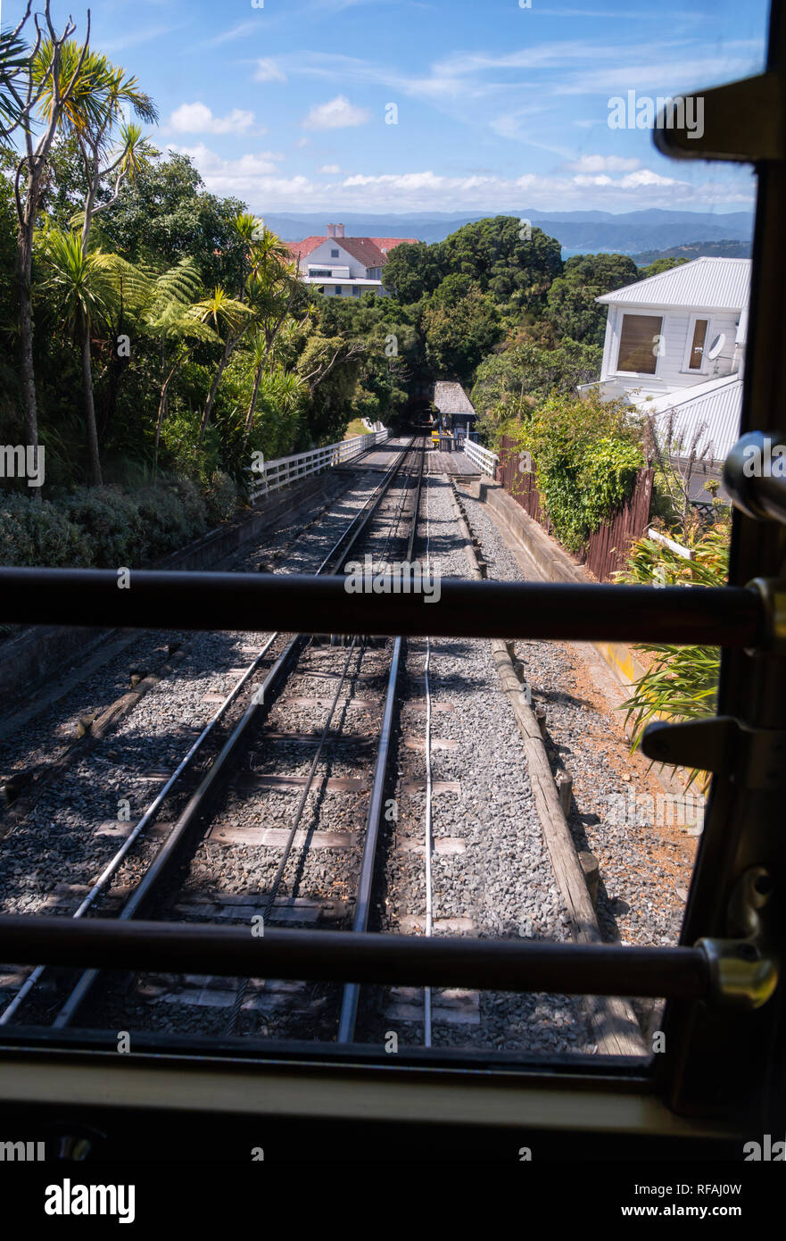 The funicular, a Wellington Cable Car, provides a scenic journey from ...