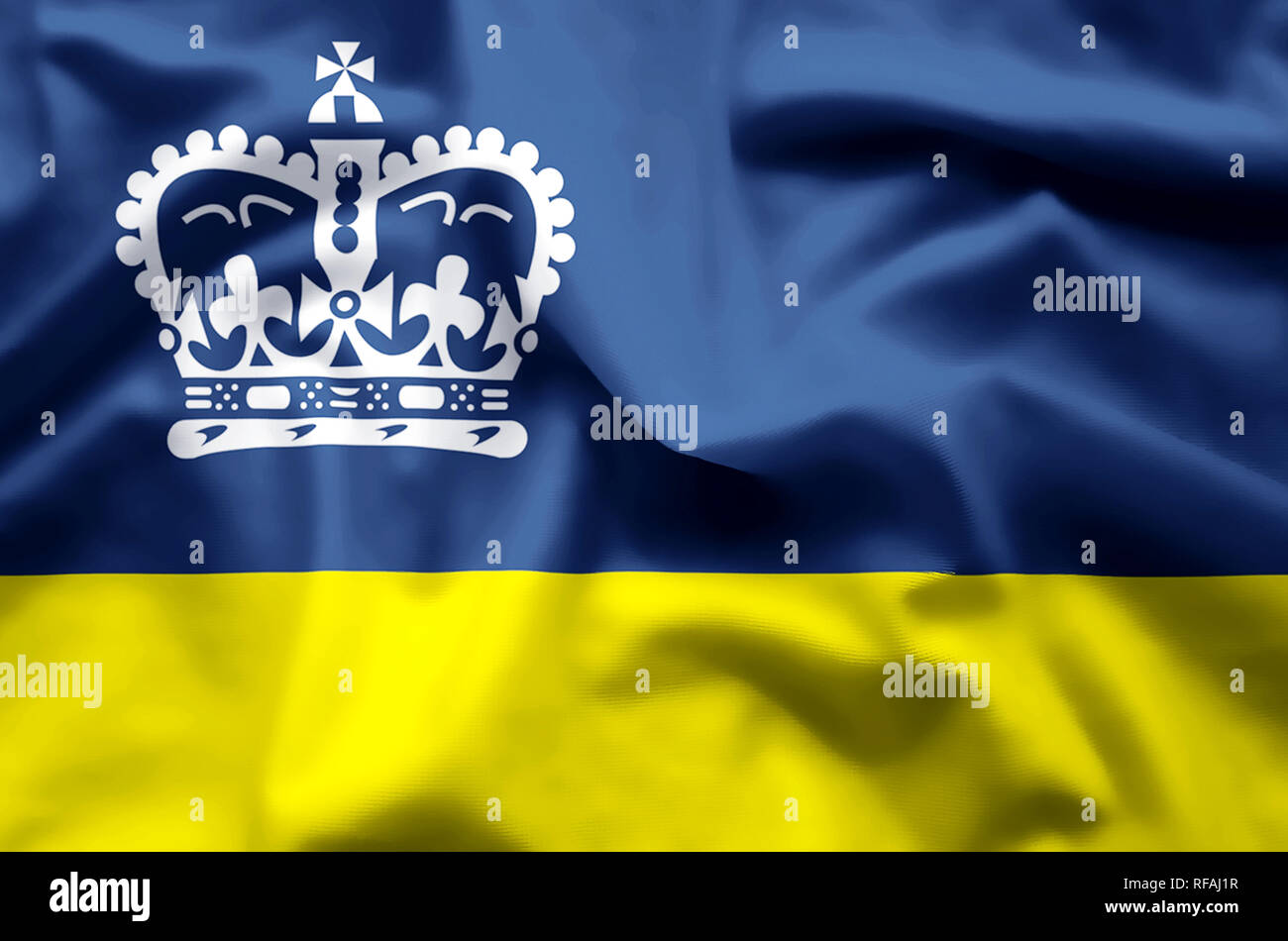 Regina Saskatchewan stylish waving and closeup flag illustration ...