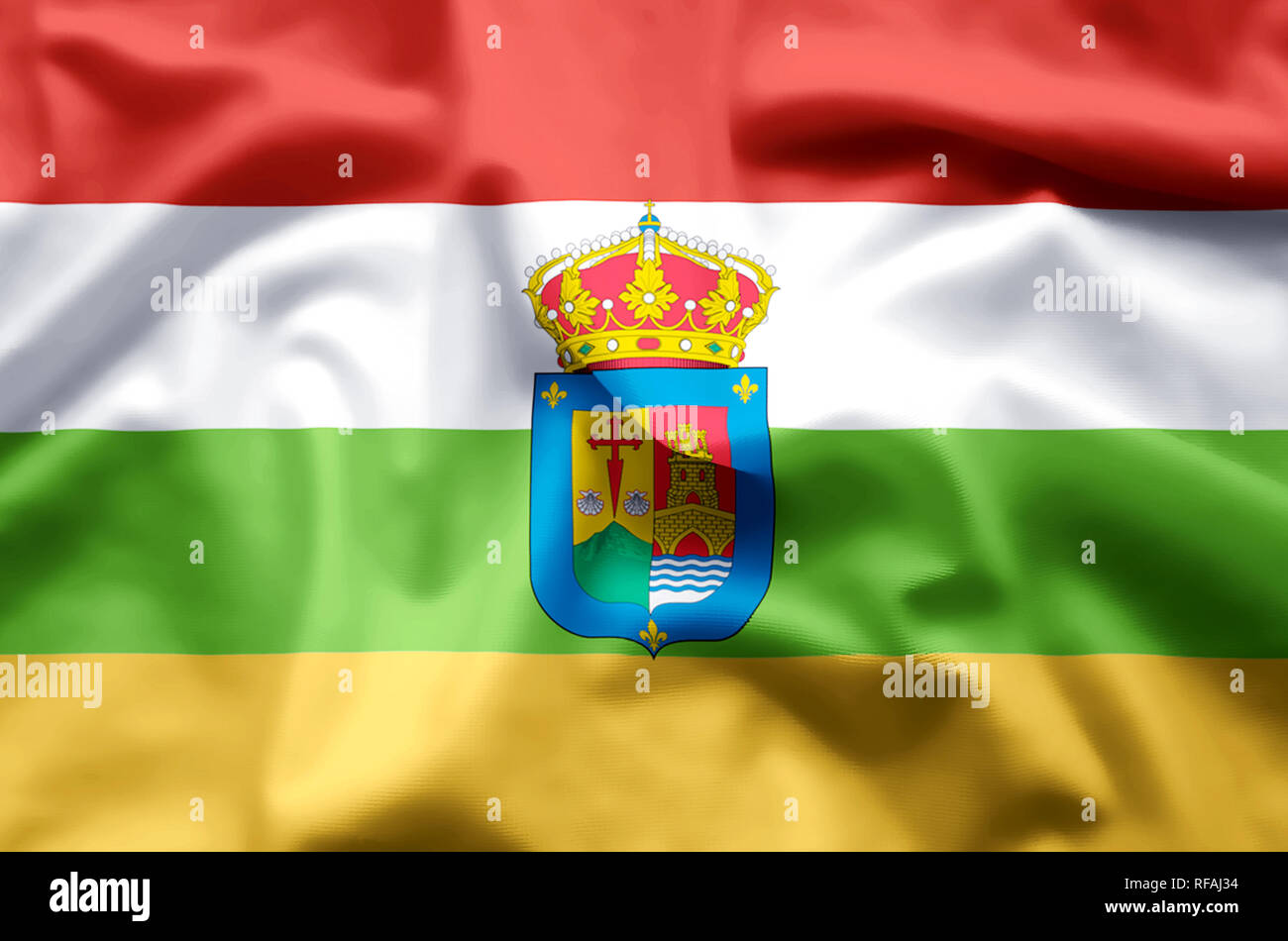 La Rioja stylish waving and closeup flag illustration. Perfect for ...