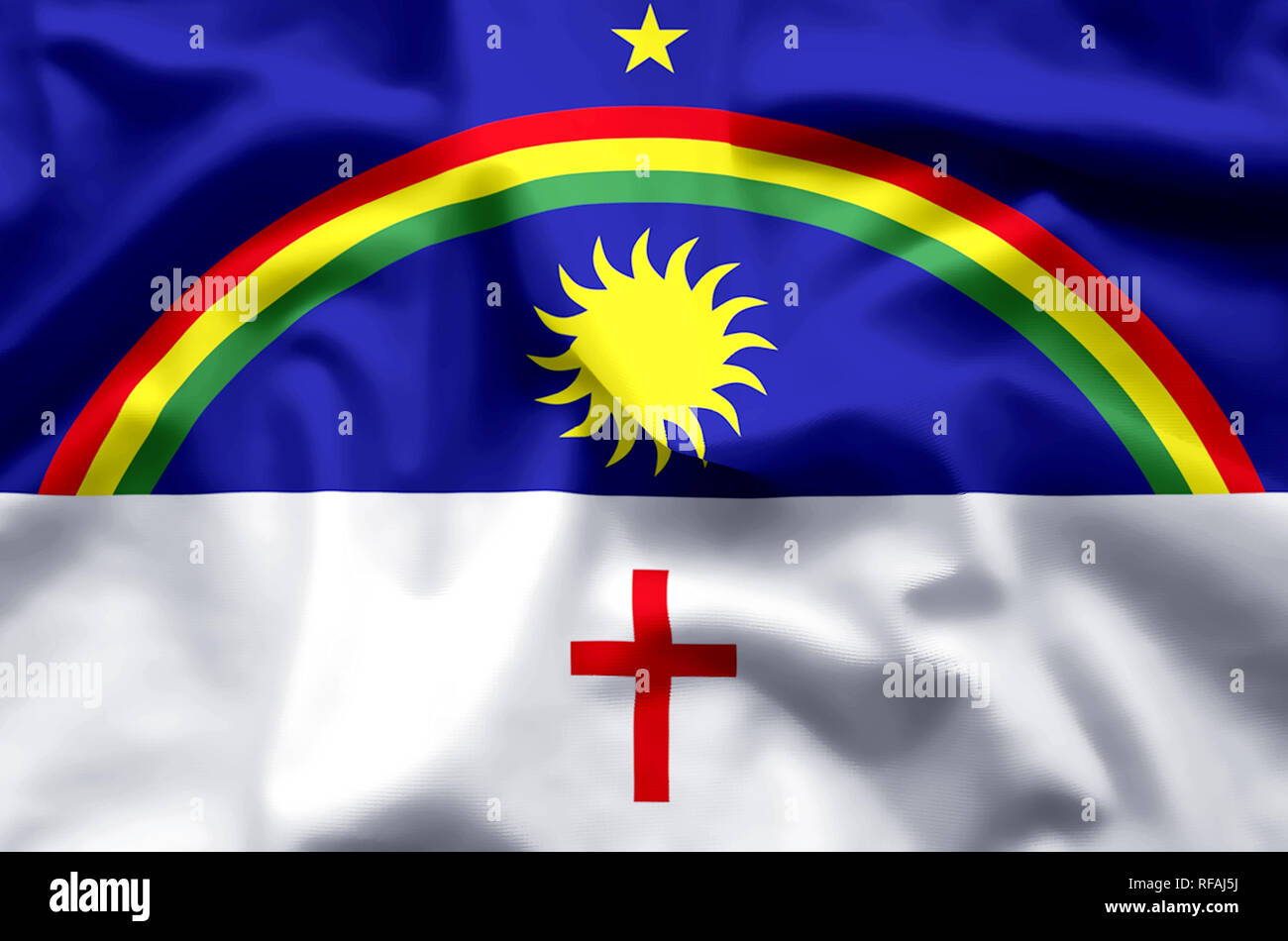 Pernambuco stylish waving and closeup flag illustration. Perfect for ...