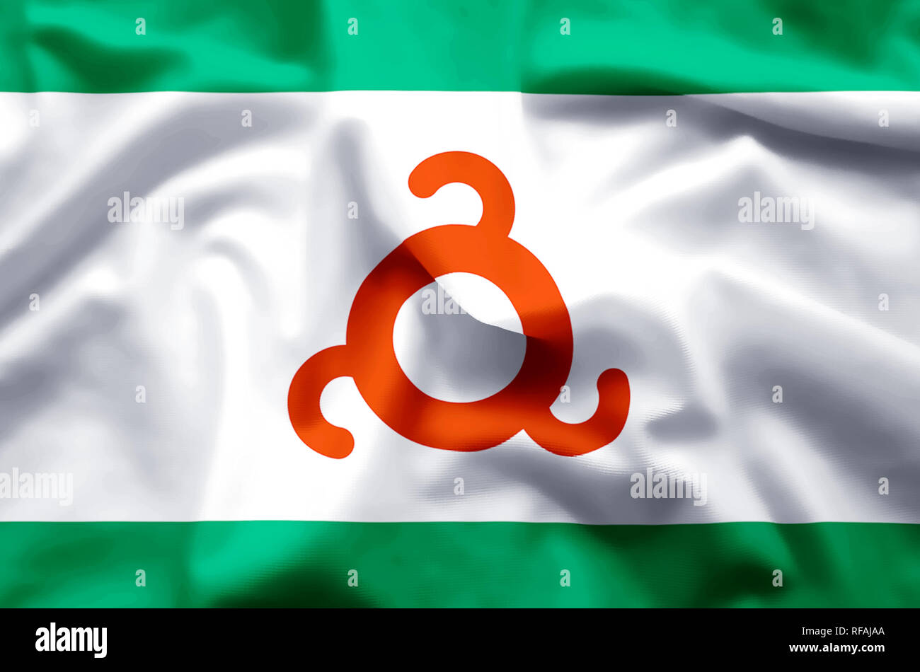 Ingushetia stylish waving and closeup flag illustration. Perfect for ...