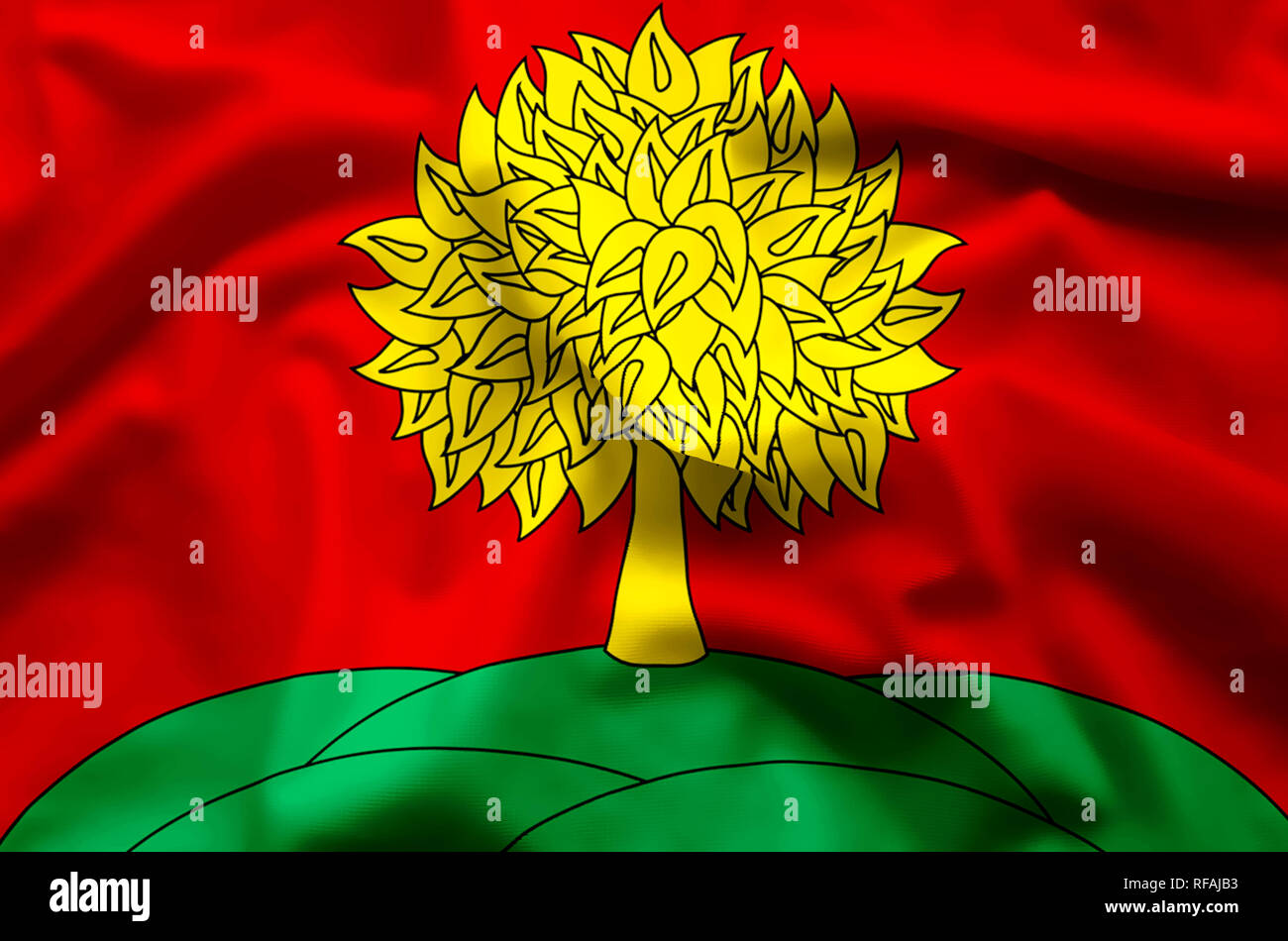 Lipetsk stylish waving and closeup flag illustration. Perfect for ...