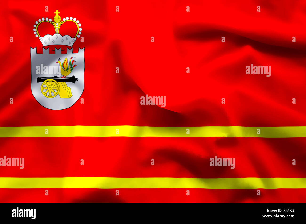 Smolensk stylish waving and closeup flag illustration. Perfect for ...