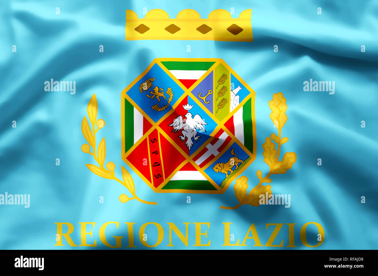 Lazio stylish waving and closeup flag illustration. Perfect for ...