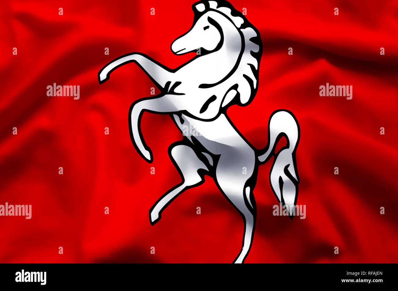 Kent stylish waving and closeup flag illustration. Perfect for ...