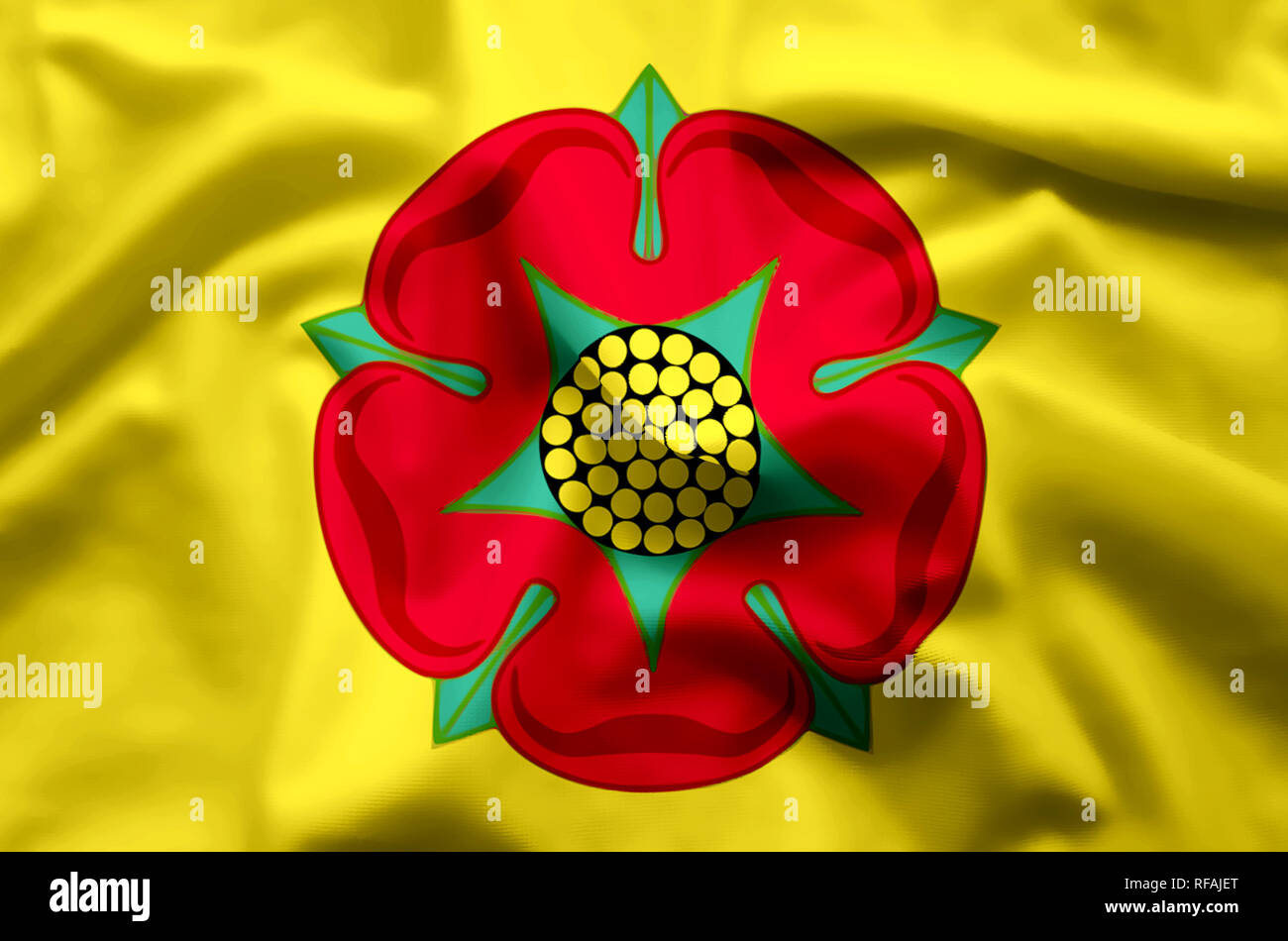Lancashire stylish waving and closeup flag illustration. Perfect for ...