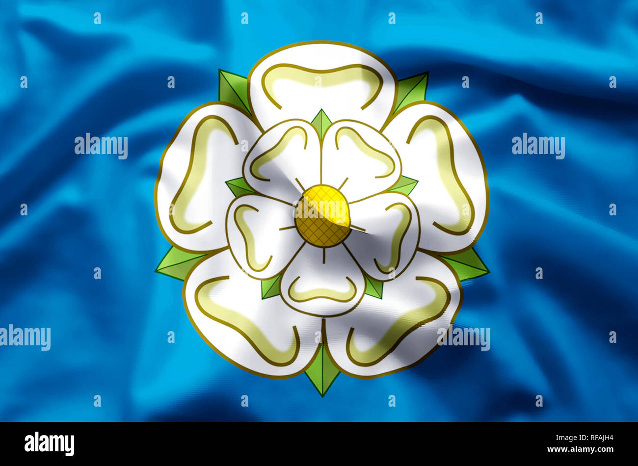 Yorkshire stylish waving and closeup flag illustration. Perfect for ...