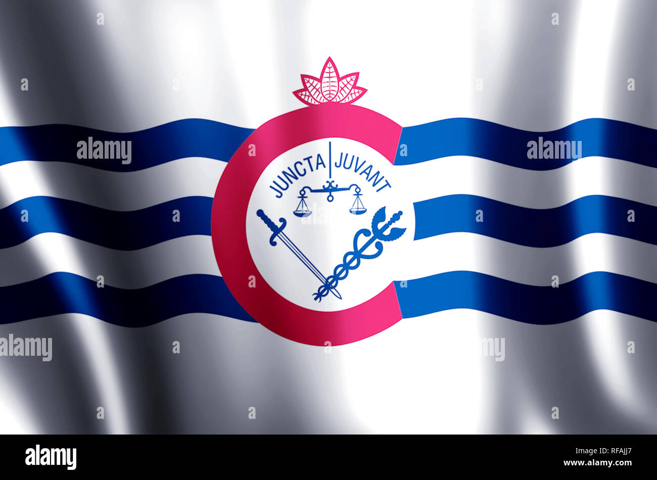Cincinnati Ohio stylish waving and closeup flag illustration. Perfect ...