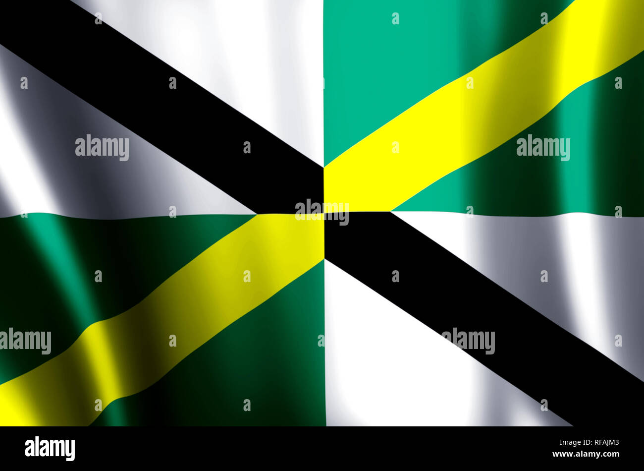 Monterey California stylish waving and closeup flag illustration ...