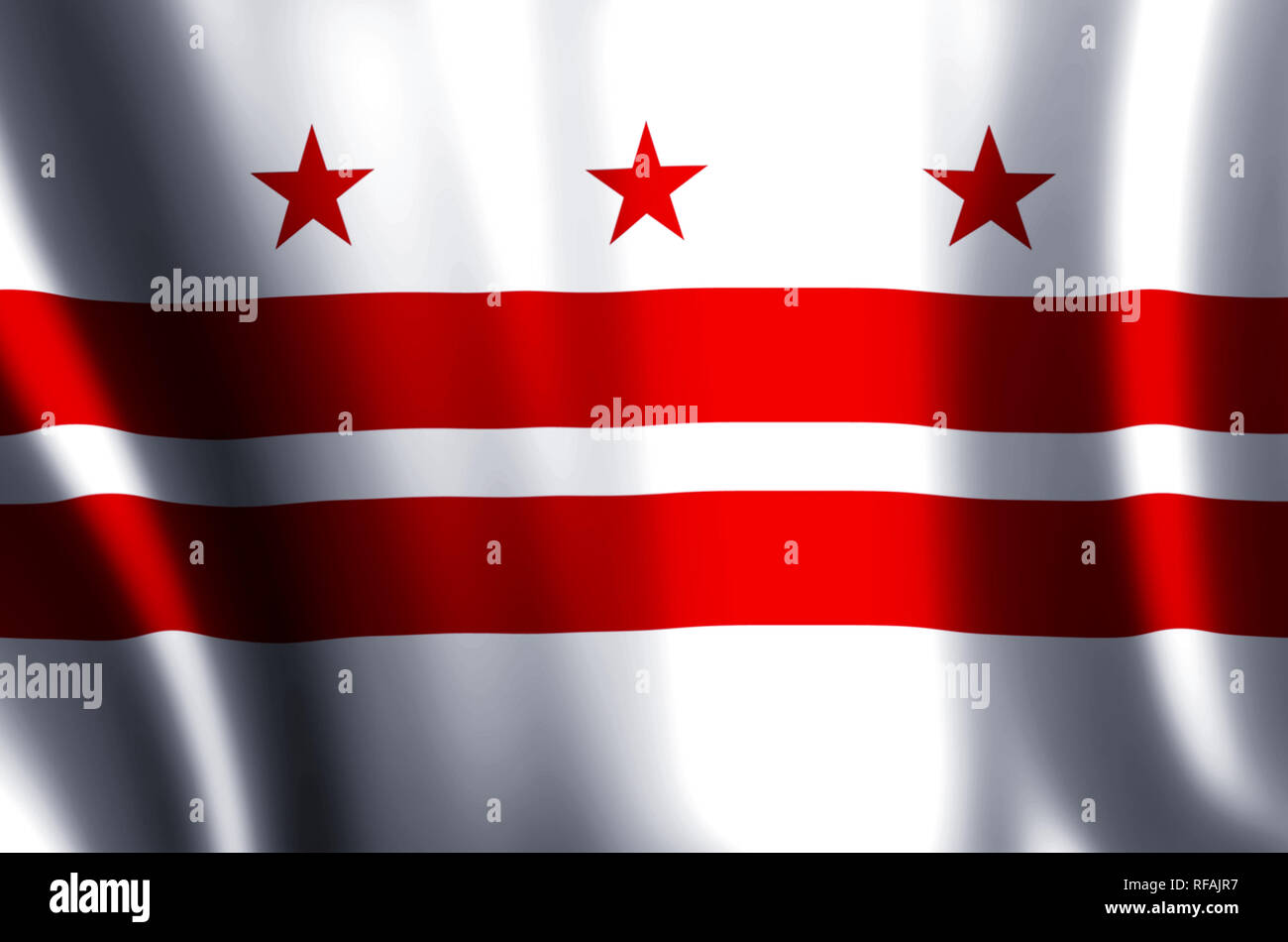 Washington Dc stylish waving and closeup flag illustration. Perfect for ...