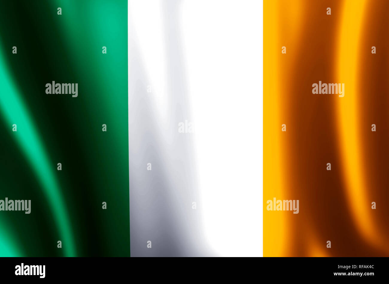 Ireland stylish waving and closeup flag illustration. Perfect for ...