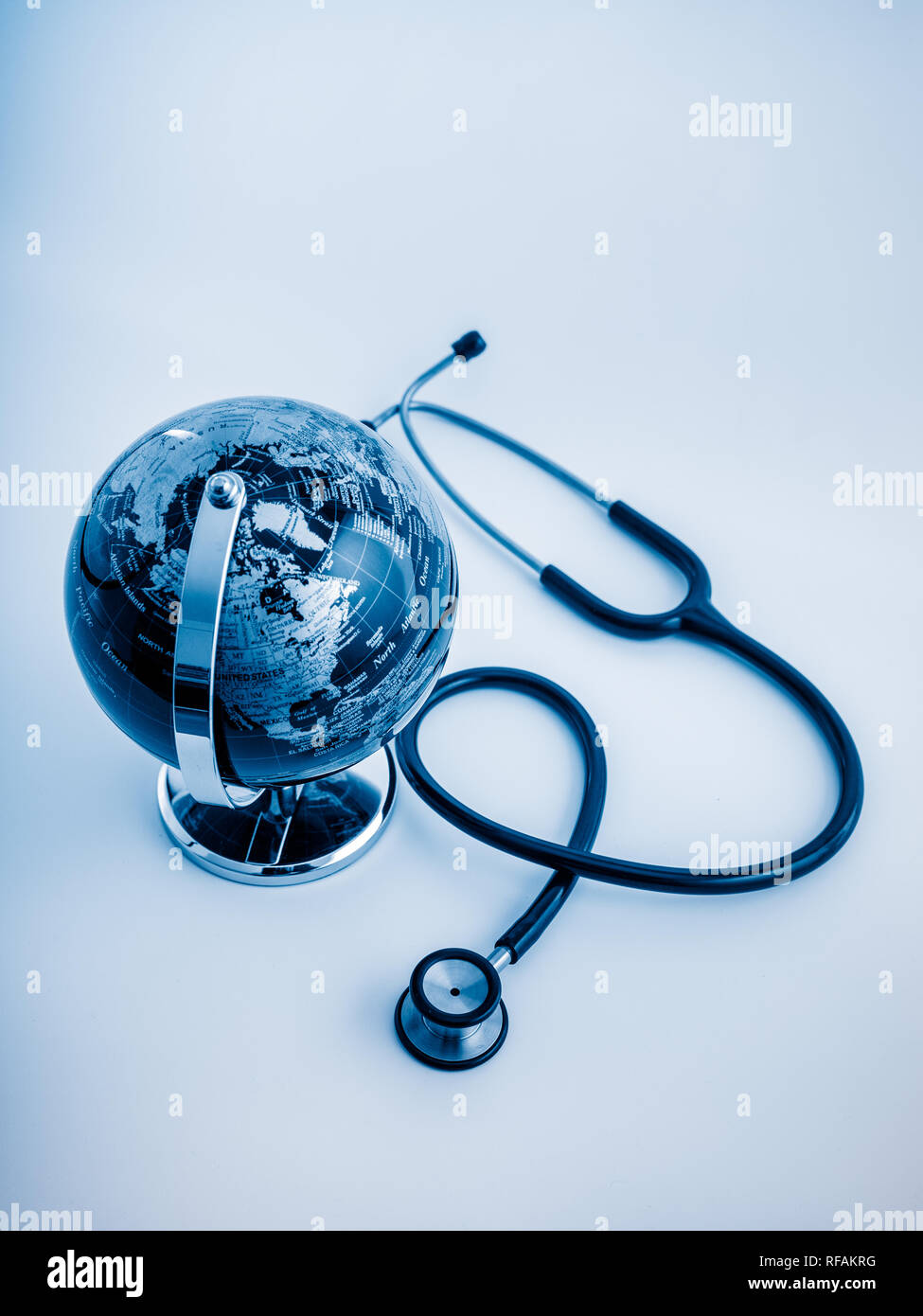 Globe Stethoscope Symbol Patient World Stock Photos & Globe Stethoscope ...