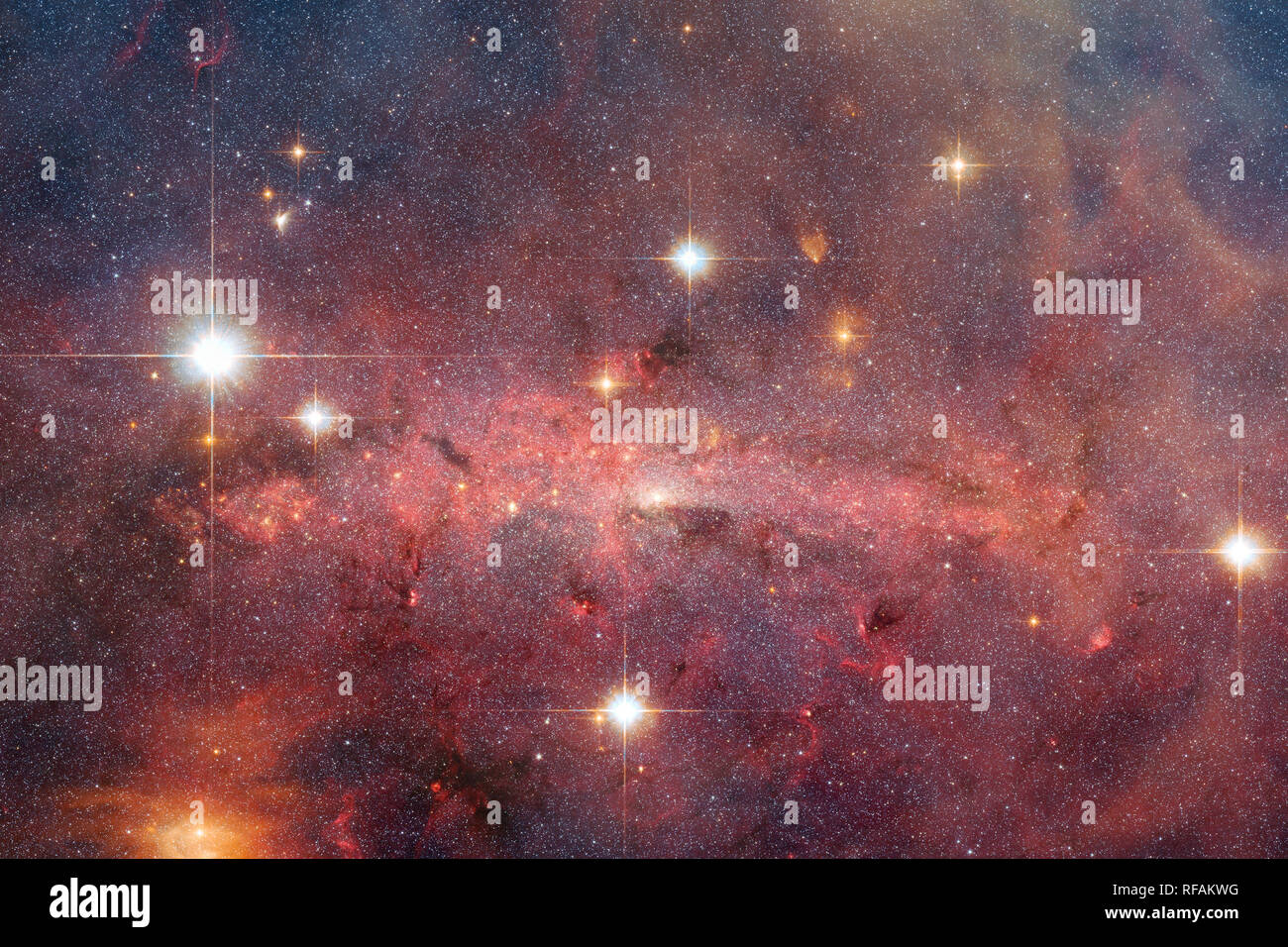 Nebulas, galaxies and stars in beautiful composition. Deep space art ...