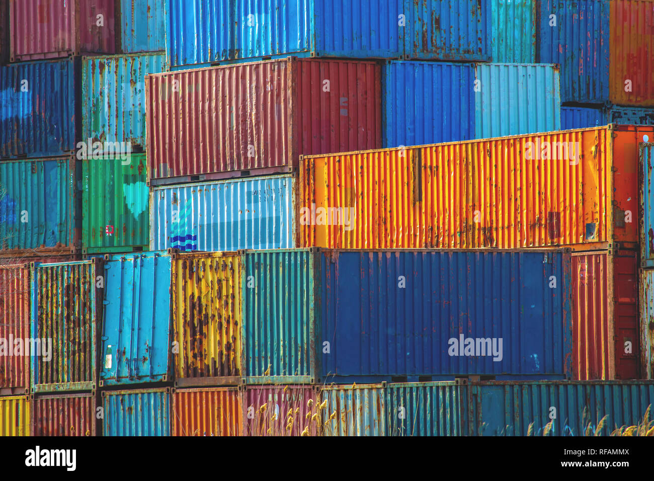 Rusty Old Shipping Container Stock Photos & Rusty Old Shipping ...
