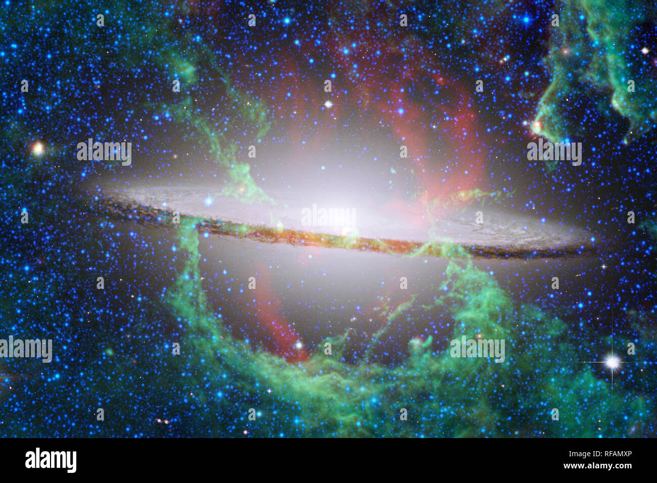 Infinite beautiful cosmos background with nebula and stars. Elements of ...