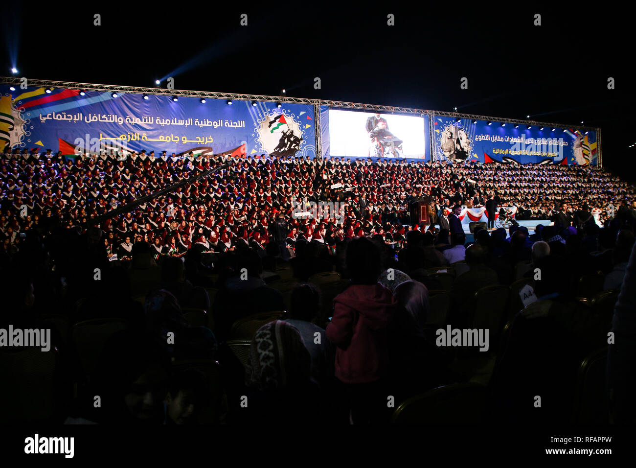 January 23, 2019 - Students attend the graduation ceremony for ...