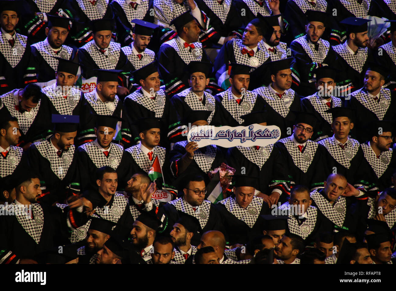January 23, 2019 - Students attend the graduation ceremony for ...