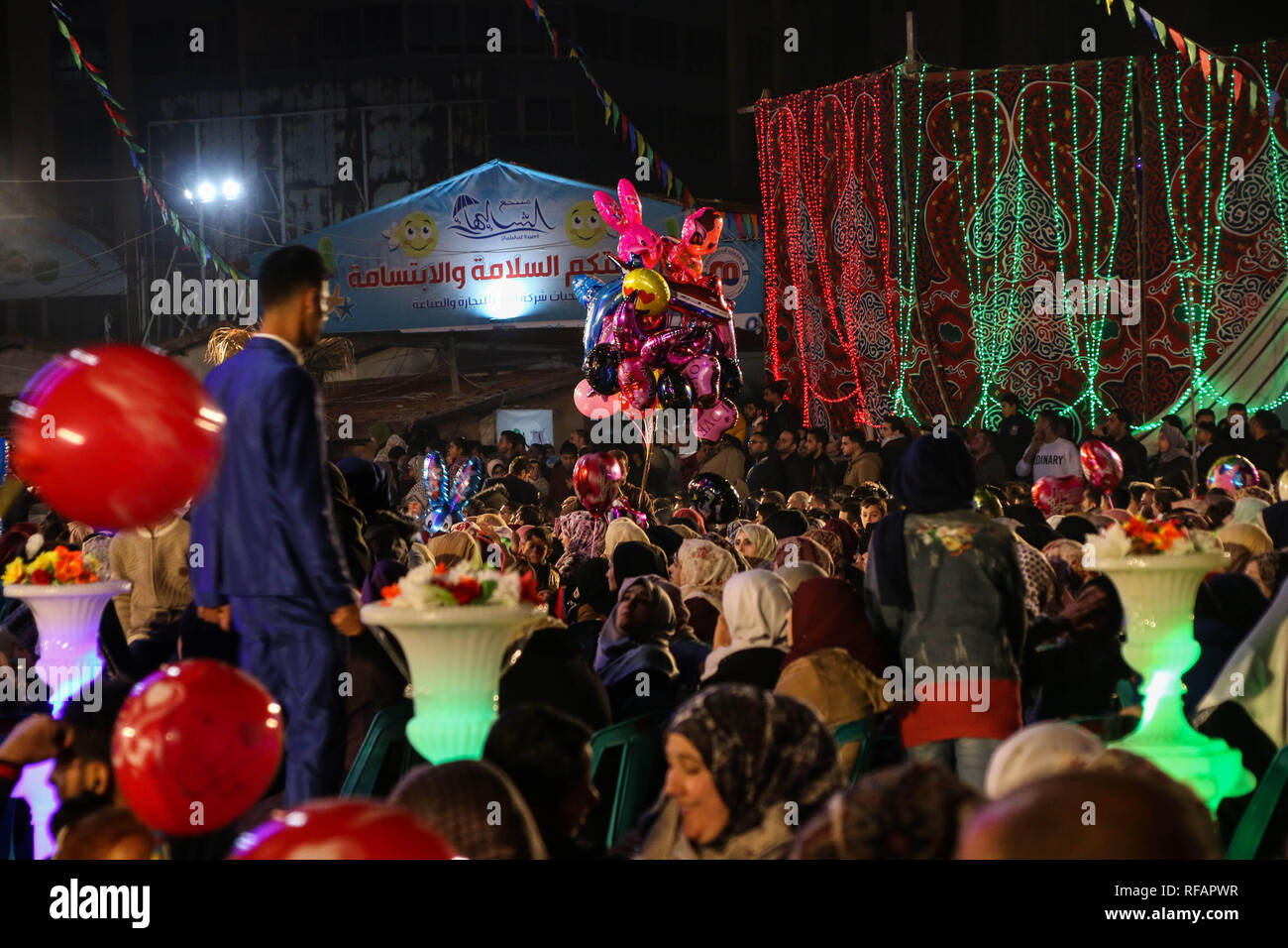January 23, 2019 - Students attend the graduation ceremony for ...