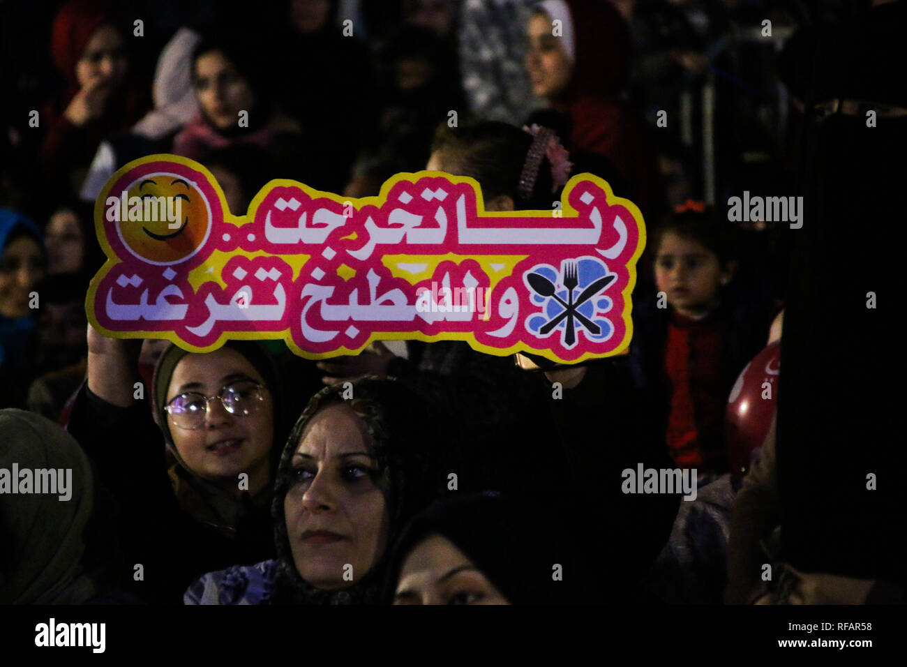January 23, 2019 - Students attend the graduation ceremony for ...