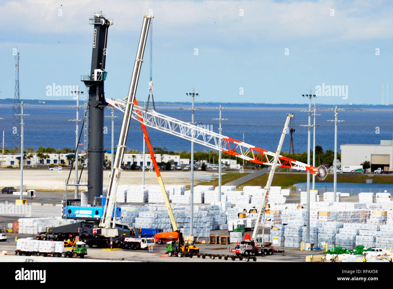 Port Canaveral, Florida. USA. January 24, 2019. The largest mobile ...